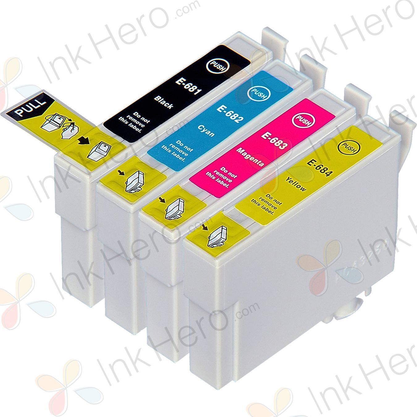 4 Pack Epson 68 High-Yield Remanufactured Ink Cartridges- Ink Hero