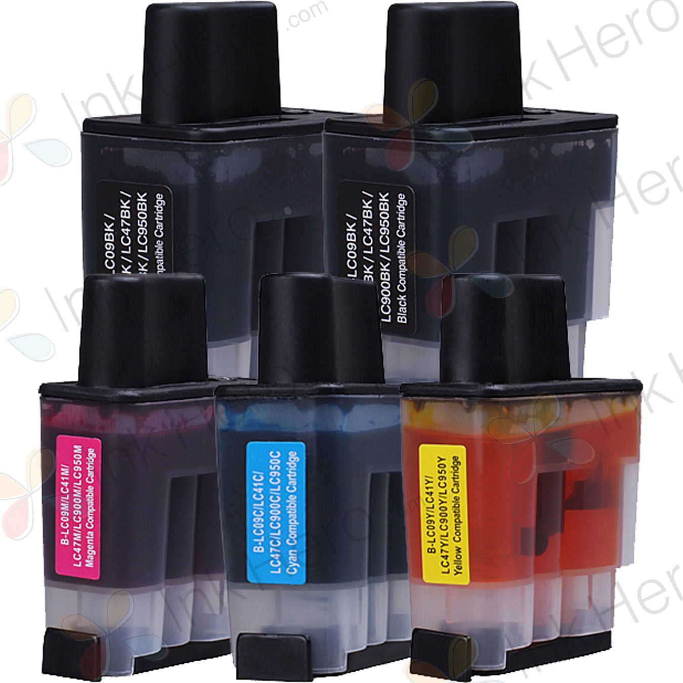 5 pack Brother LC41 Compatible Ink Cartridges- Ink Hero