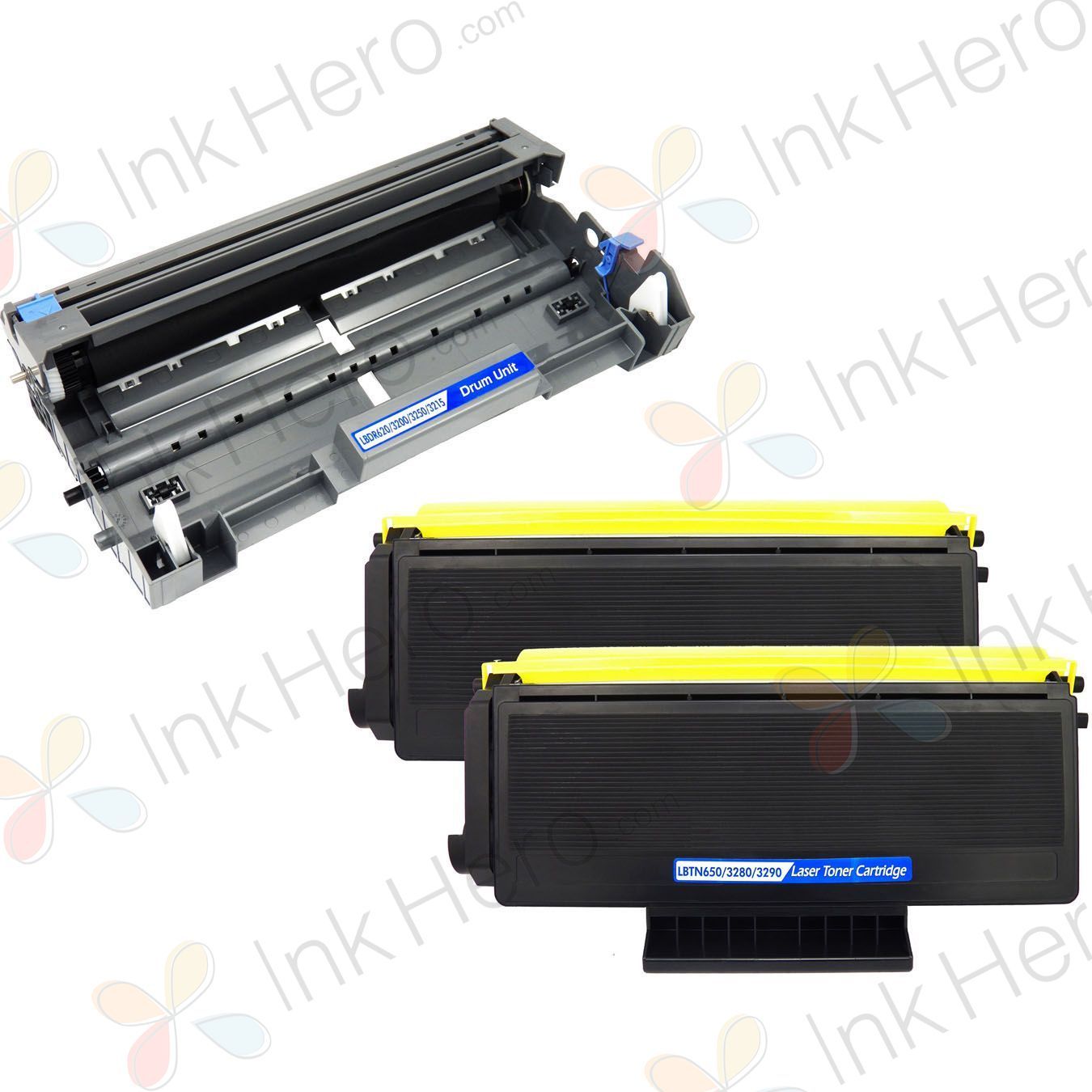 3 Pack Brother TN650 & DR620 Compatible High-Yield Toner & Drum ...