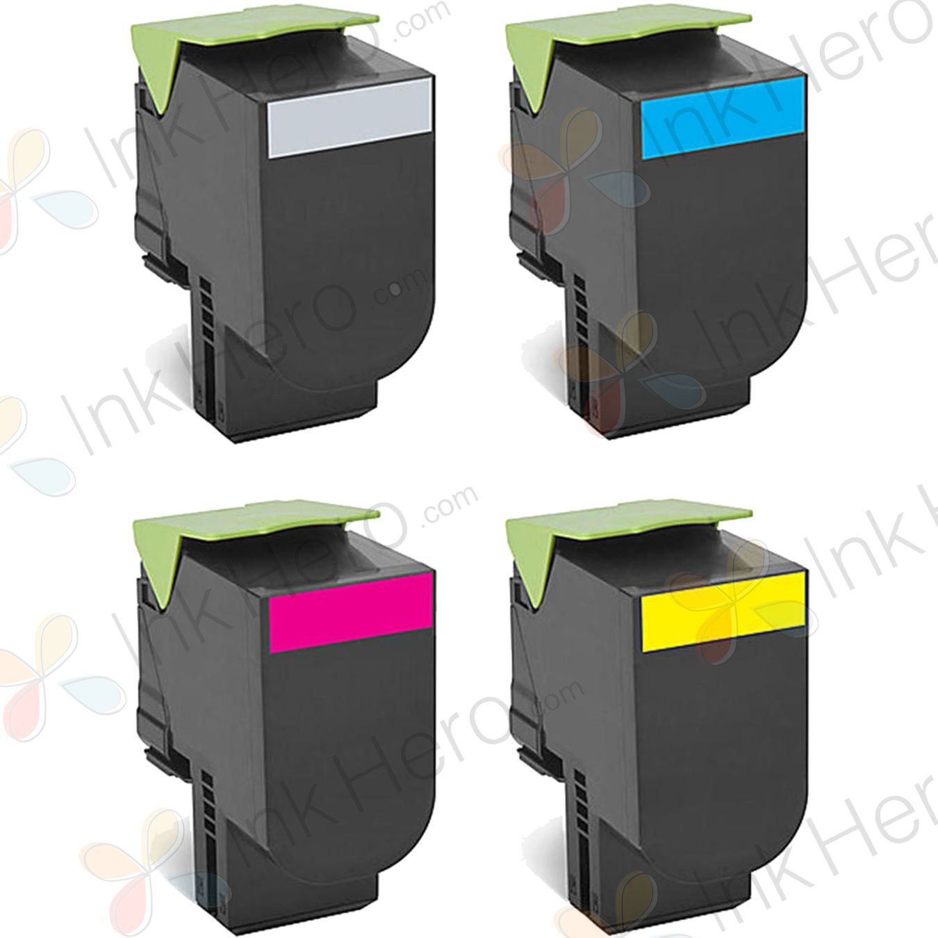 4 Pack Lexmark CX310 / CX410 / CX510 Remanufactured Toner Cartridges ...