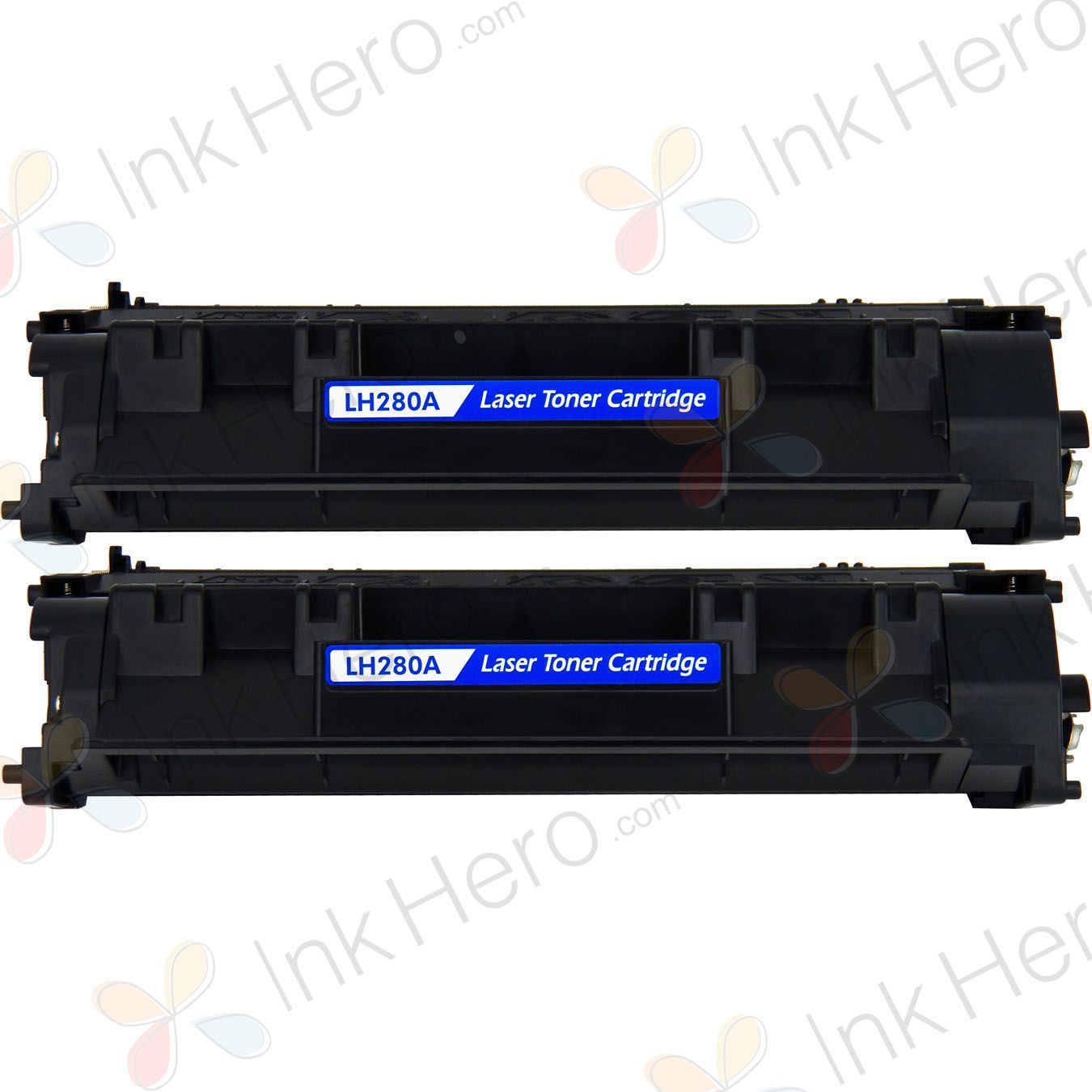 2 Pack HP 80A Black Compatible Toner Cartridge (CF280A)- Ink Hero