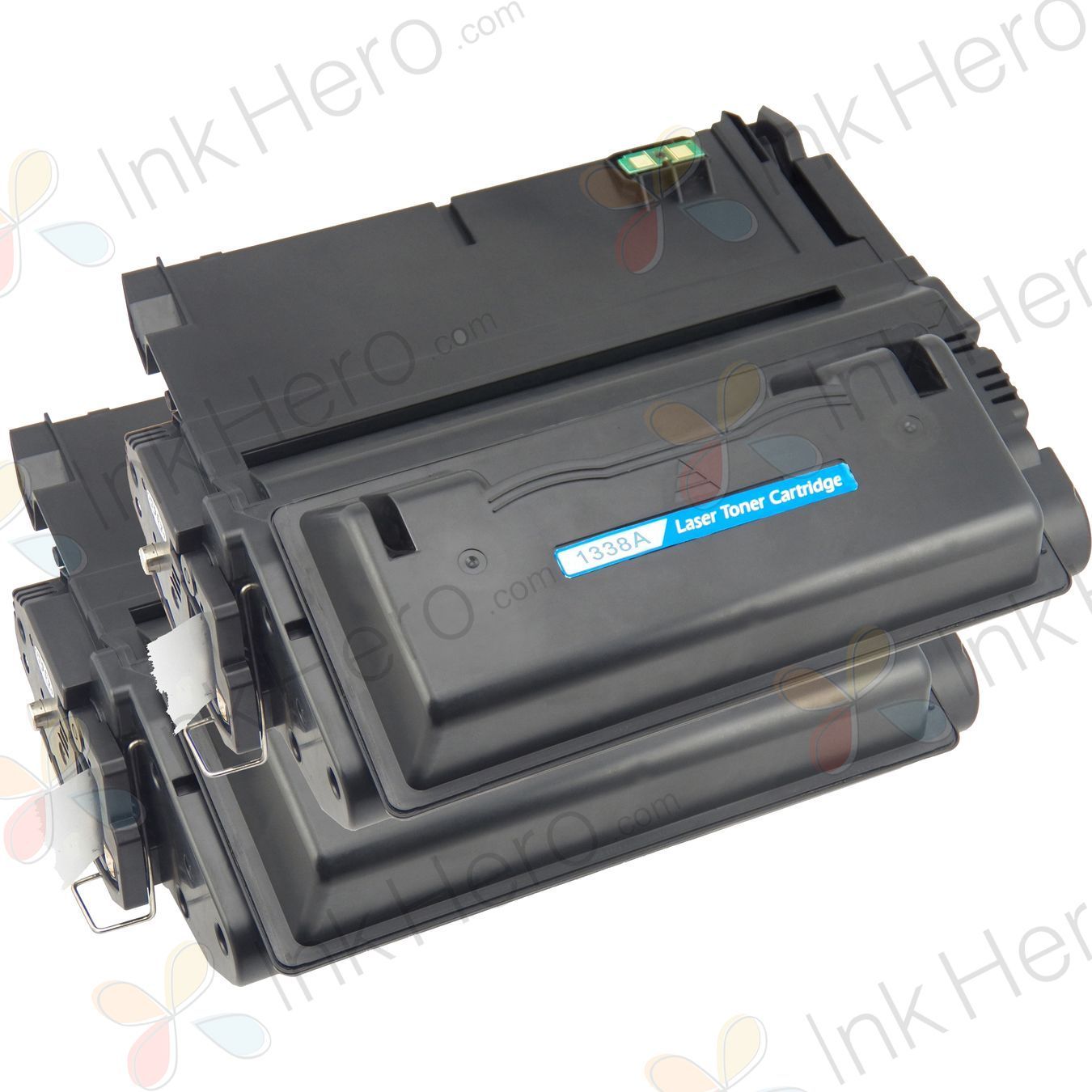 2 Pack HP 38A Black Remanufactured Toner Cartridge (Q1338A)- Ink Hero