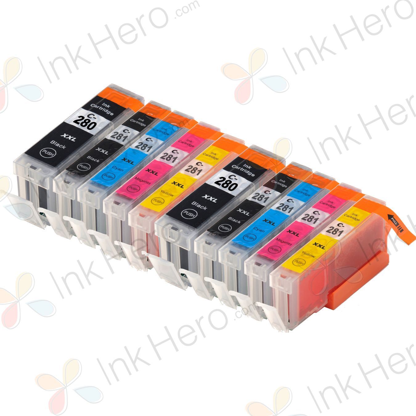 10 Pack Canon PGI-280XXL & CLI-281XXL Compatible Super High-Yield Ink ...