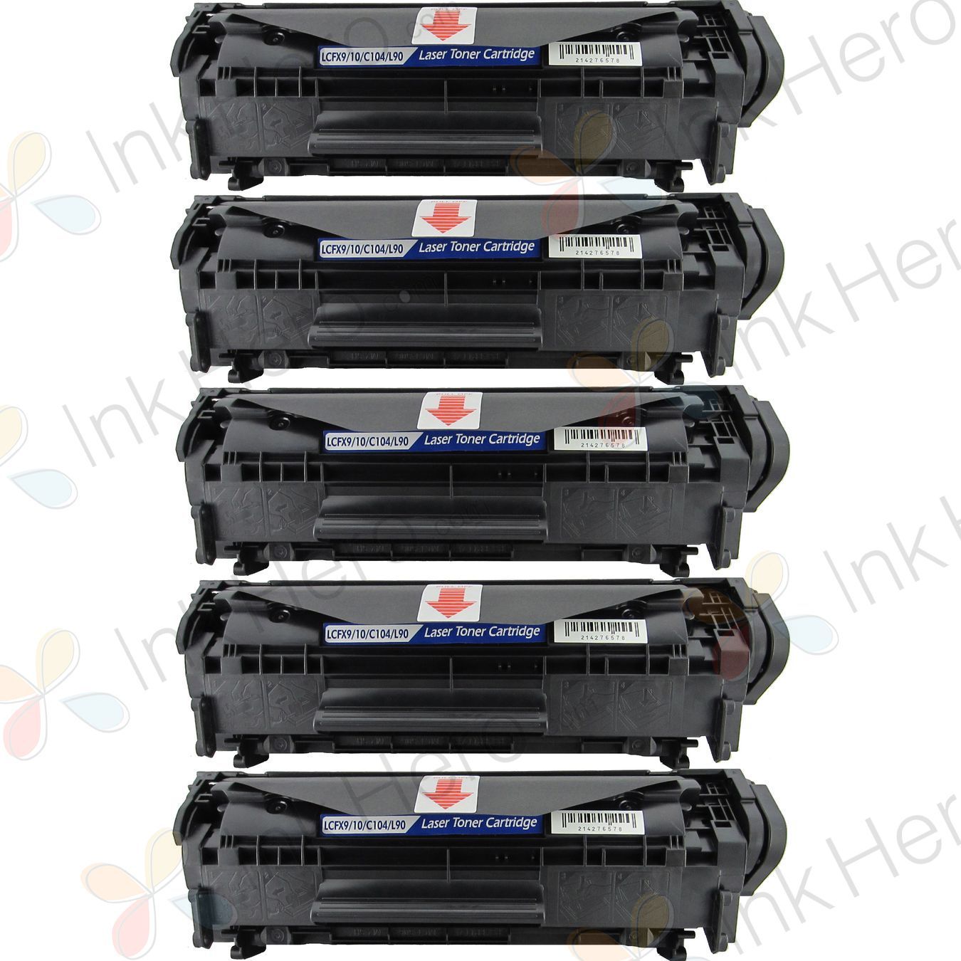 5 Pack Canon 104 Black Compatible Laser Toner Cartridges (0263B001AA ...