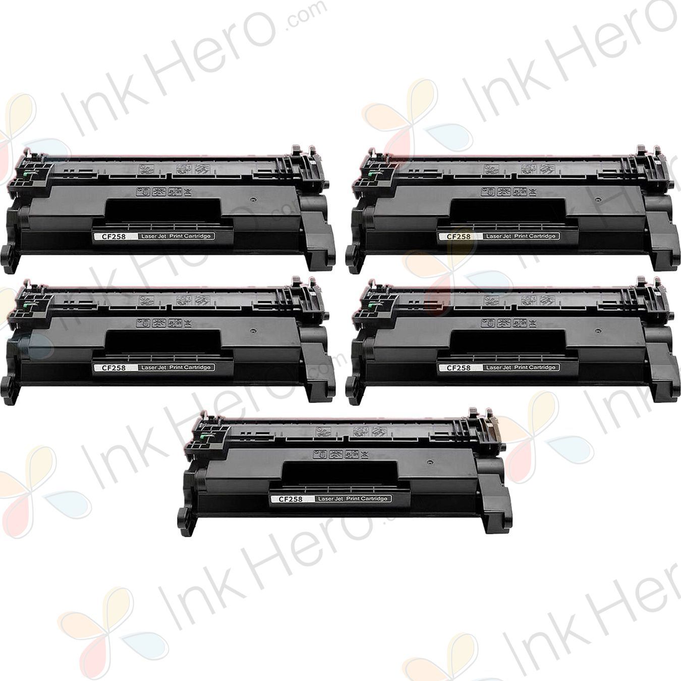 5 Pack HP 58X Black Compatible High-Yield Toner Cartridge (CF258X)- Ink ...