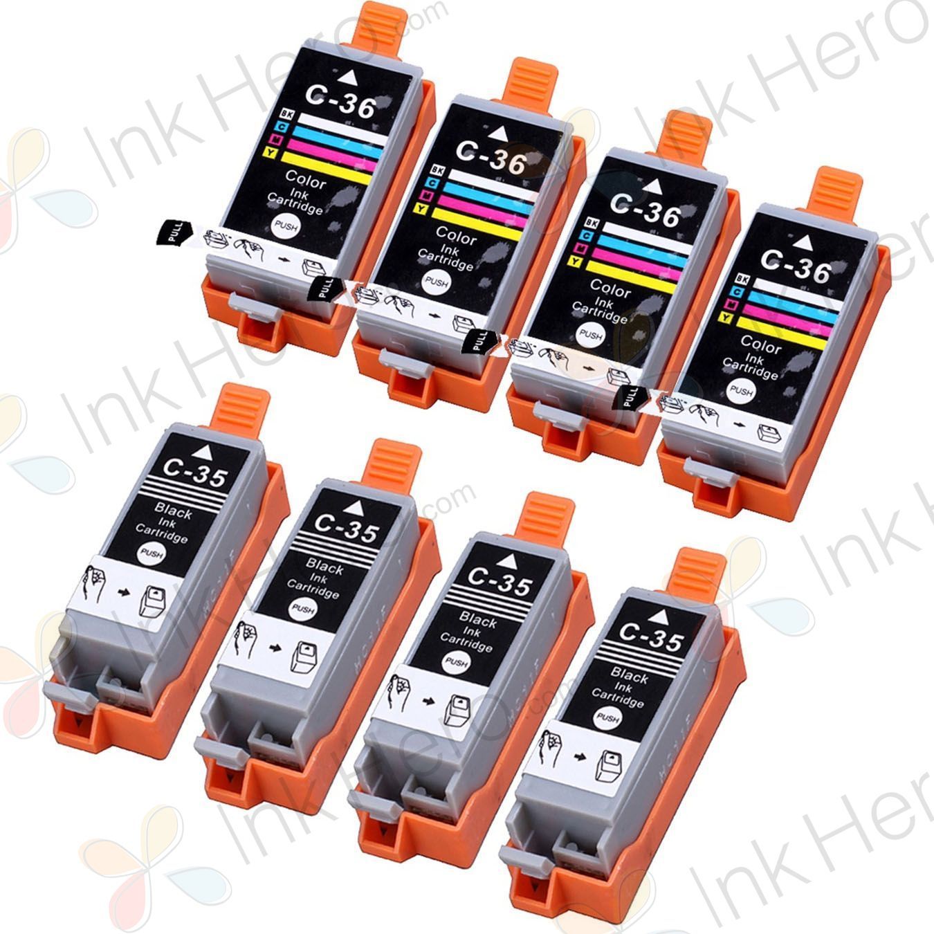 8 Pack Canon PGI-35 & CLI-36 Compatible Ink Cartridges- Ink Hero
