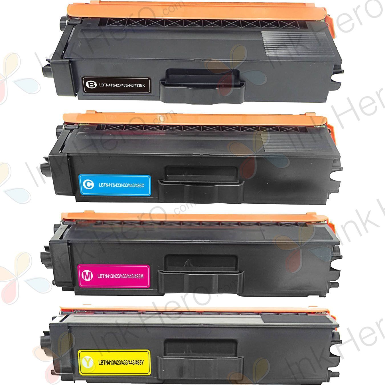 4 Pack Brother TN433 Compatible High-Yield Toner Cartridges- Ink Hero